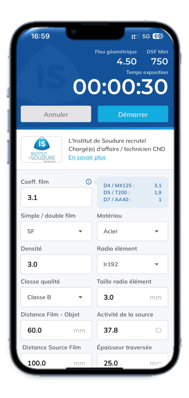 IS RT, votre application en gammagraphie industrielle